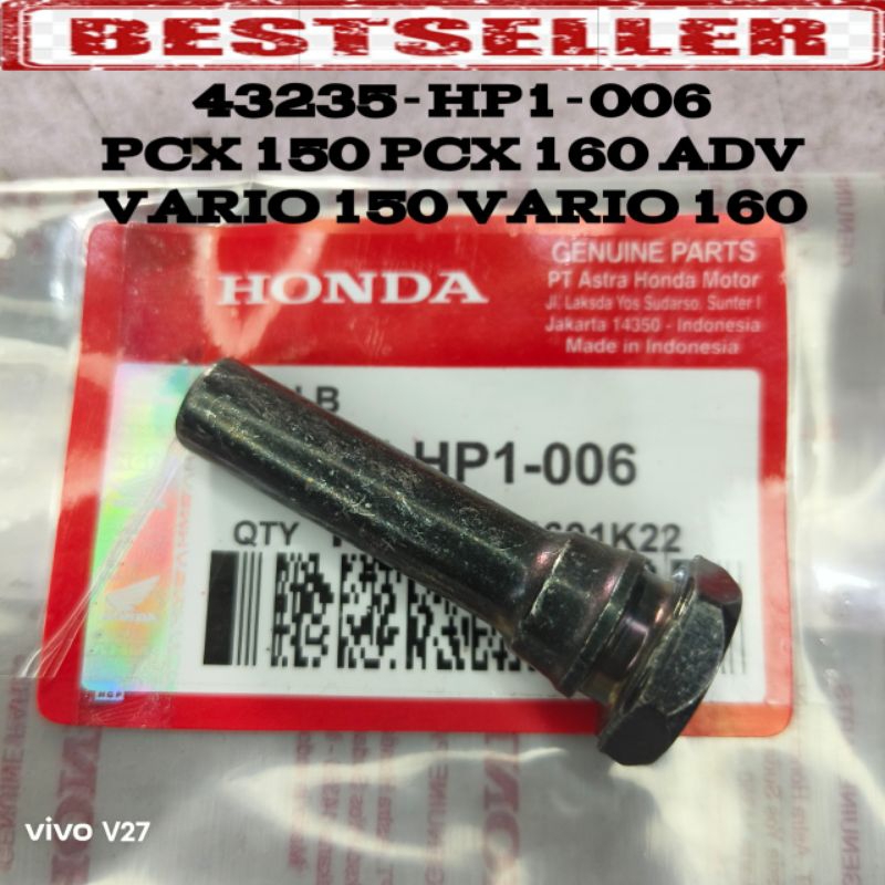 Jual 43235-HP1-006 PIN B BAUT DUDUKAN TAHANAN KALIPER CAKRAM BELAKANG PCX 150 160 ADV PCX VARIO ...