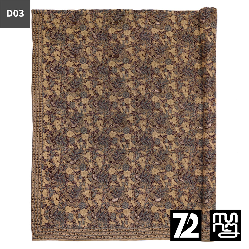 Jual KAIN BATIK PREMIUM Dobby Motif Burung Kembang Warna Cream Crem ...