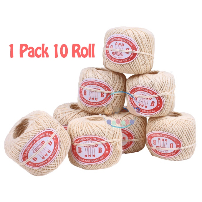 Jual (1 Pack 10 Roll) Benang Kasur / Benang Wol Serbaguna Kualitas ...