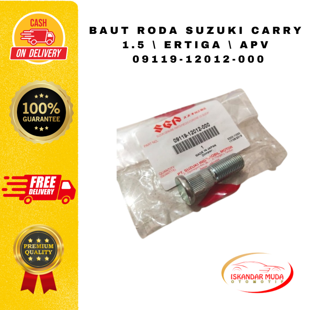 Jual Baut Roda APV / Ertiga Orisinil 09119-12012-000 | Shopee Indonesia