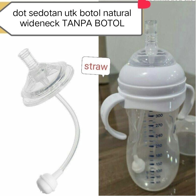Jual selang sedotan natural / straw drink botol natural / sedotan pengganti dot botol wideneck ...