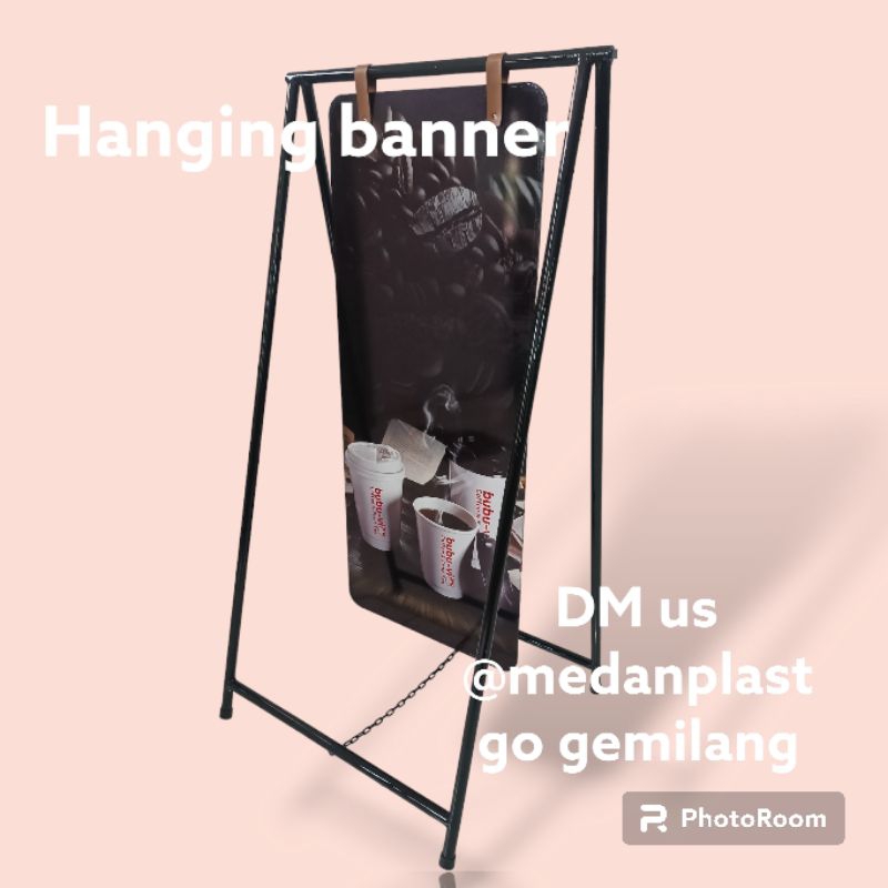 Jual Hanging banner kaki segitiga besi stand banner | Shopee Indonesia