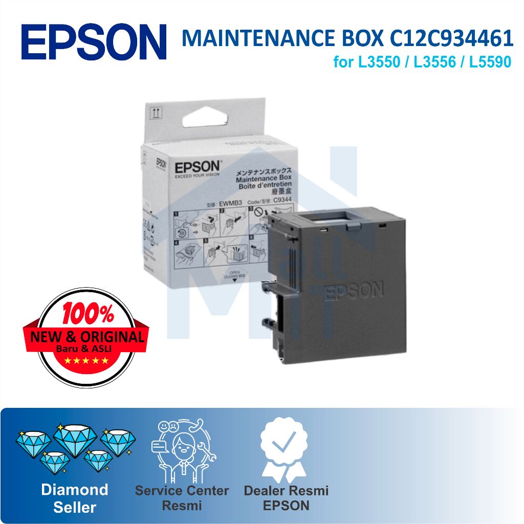 Jual MALLIT MAINTENANCE BOX EPSON C9344 C12C934461 EPSON L3550 L3556 ...