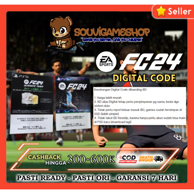 Jual PROMO! GAME PS5 DIGITAL CODE EA FC 24 FC24 FULL GAME + DLC STANDAR | Shopee Indonesia
