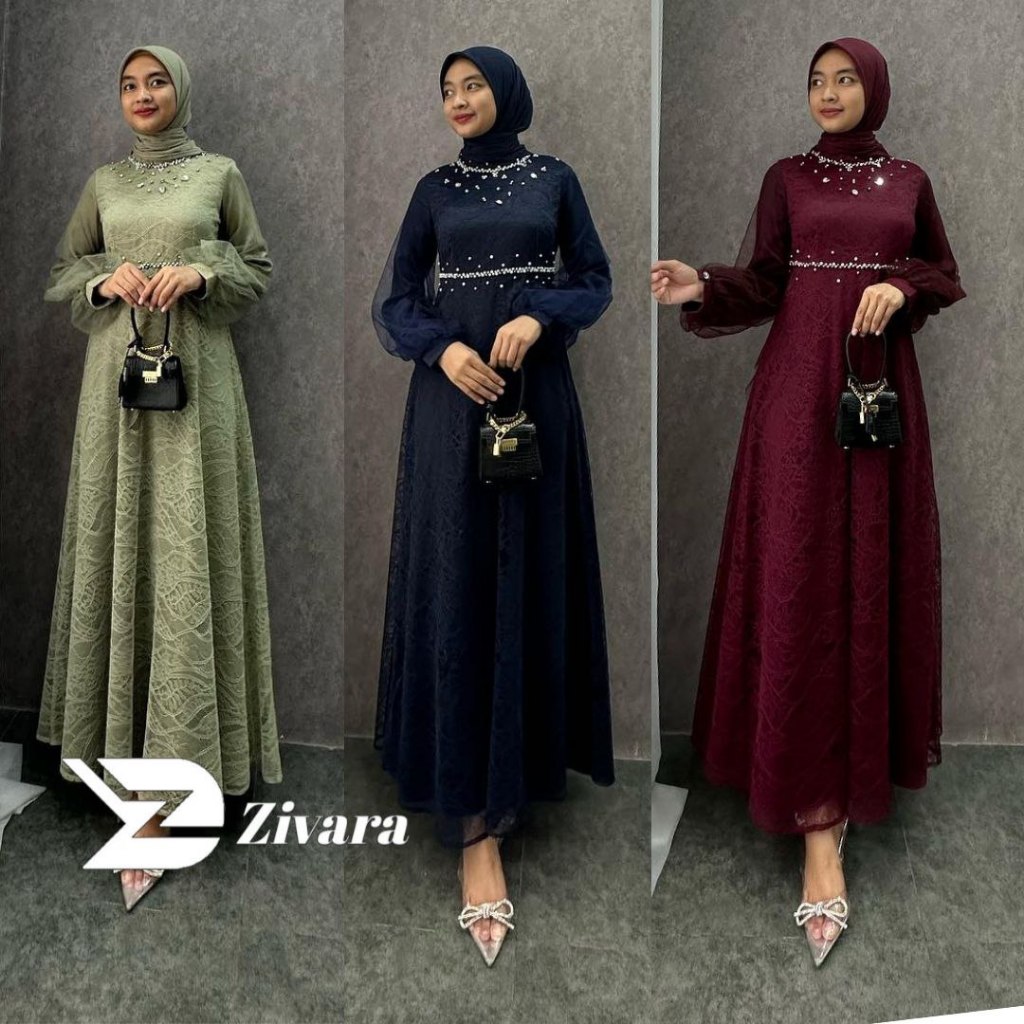 Jual NADINE DRESS BROKAT KOMBINASI / FASHION MUSLIM WANITA / GAMIS NADINE / BISA COD / ADA JUMBO ...