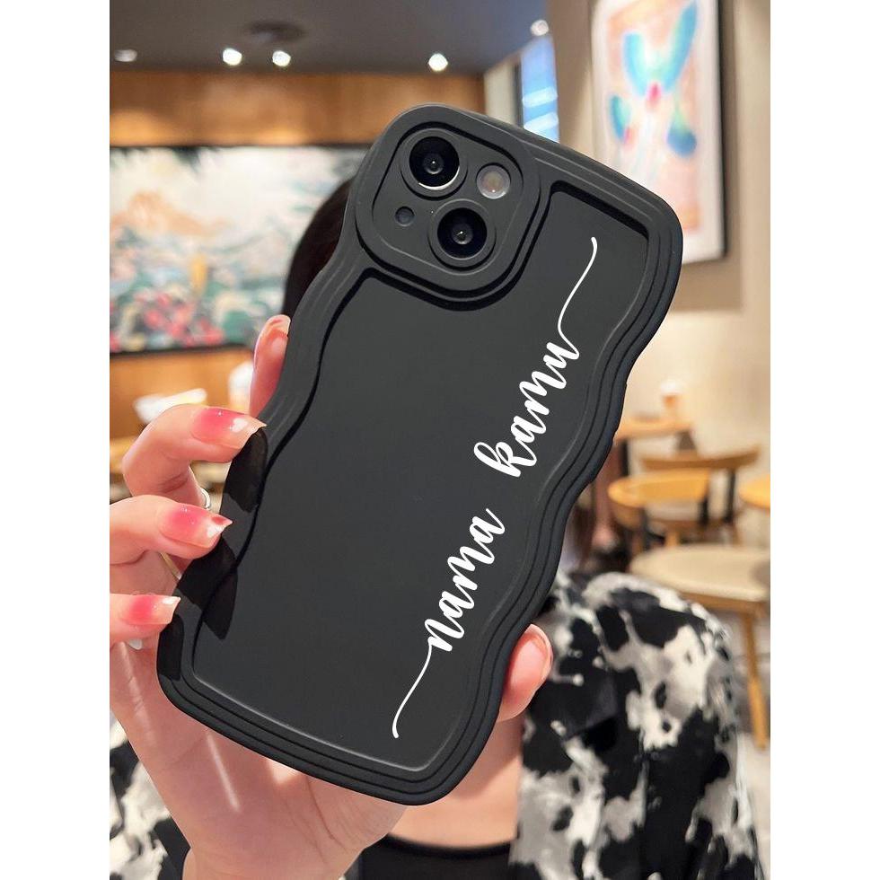 Jual Case Gelombang Custom Nama [GN] Softcase Op*o | S*msung | V*vo | R*alme | I*finix | Xi*omi ...
