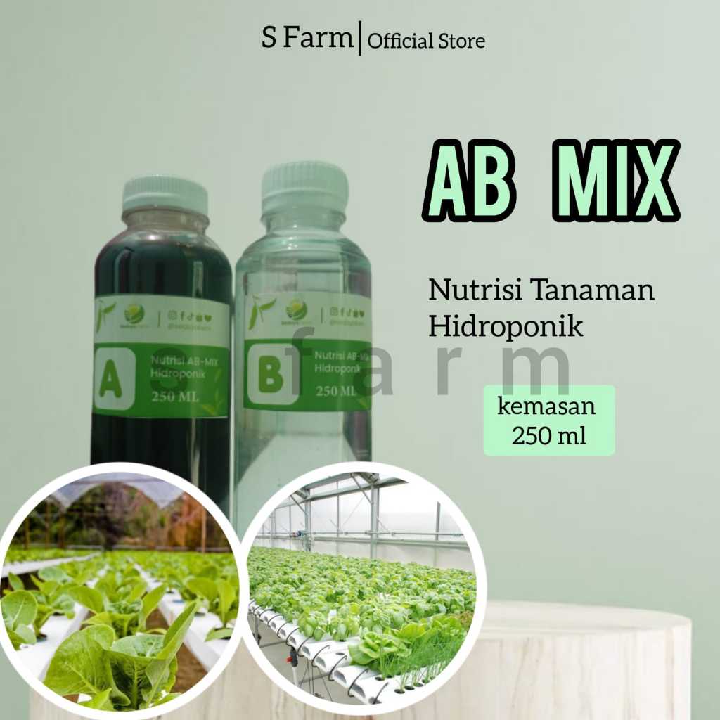 Jual Pupuk Nutrisi AB MIx untuk Hidroponik Sayuran Daun - 250ml ...