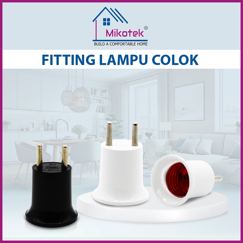 Jual MIKOTEK Fitting Lampu Colokan E27 MT-7665 | Shopee Indonesia