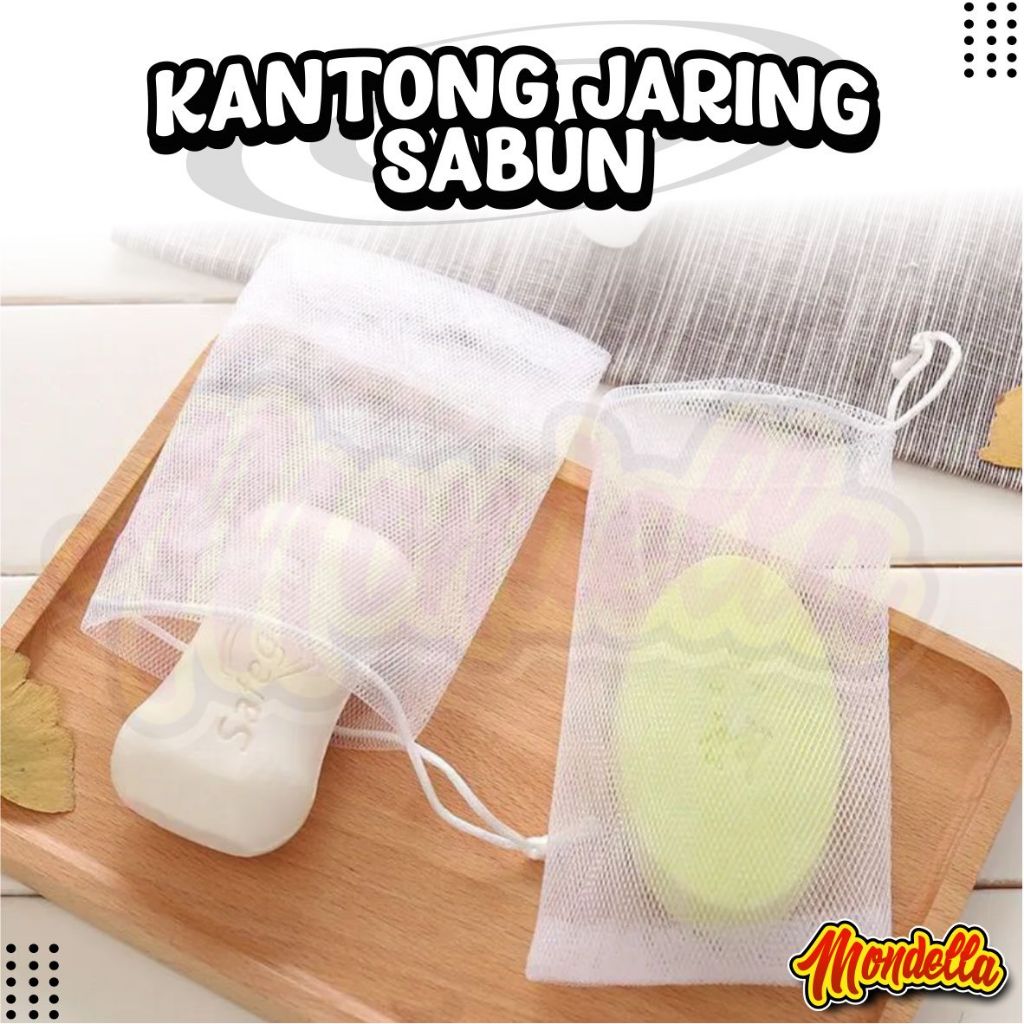 Jual Kantong Jaring Busa Sabun Batang Double Layer Pouch Sabun Jaring ...