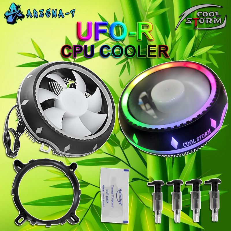 Jual cooler Fan Processor Universal Cool Storm UFO-R Led RGB | Shopee Indonesia