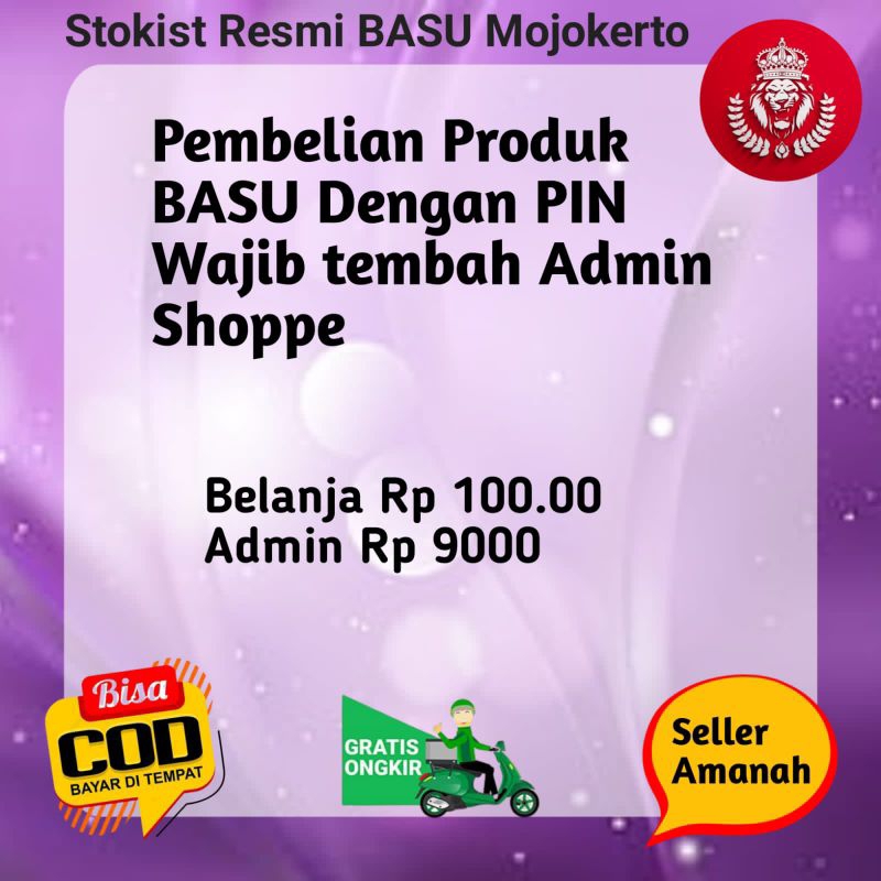 Jual Biaya Admin Orderan Member BASU Dengan PIN | Shopee Indonesia
