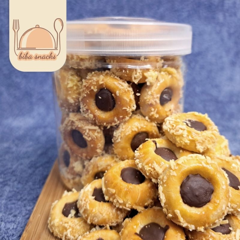 Jual Kue Choco Cheese Thumbprint by Bibasnacks (Gratis 1 pouch sagu ...