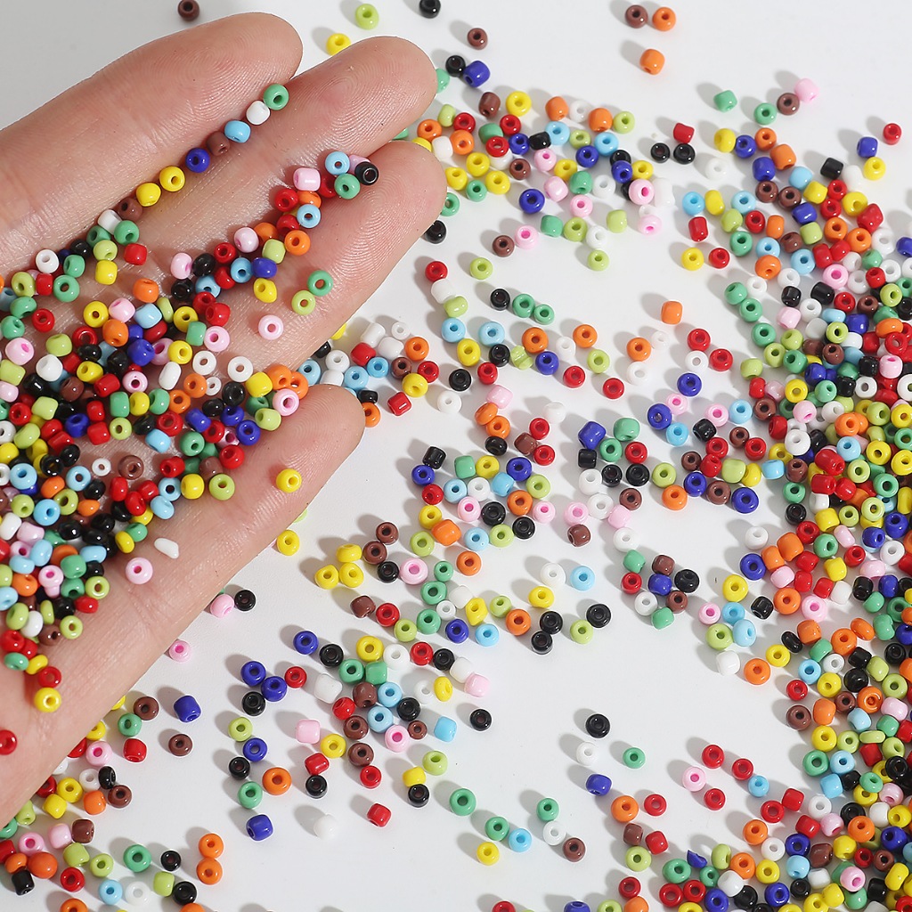 Jual Manik-manik Ceko warna solid 2-4mm, manik-manik kaca manik-manik ...