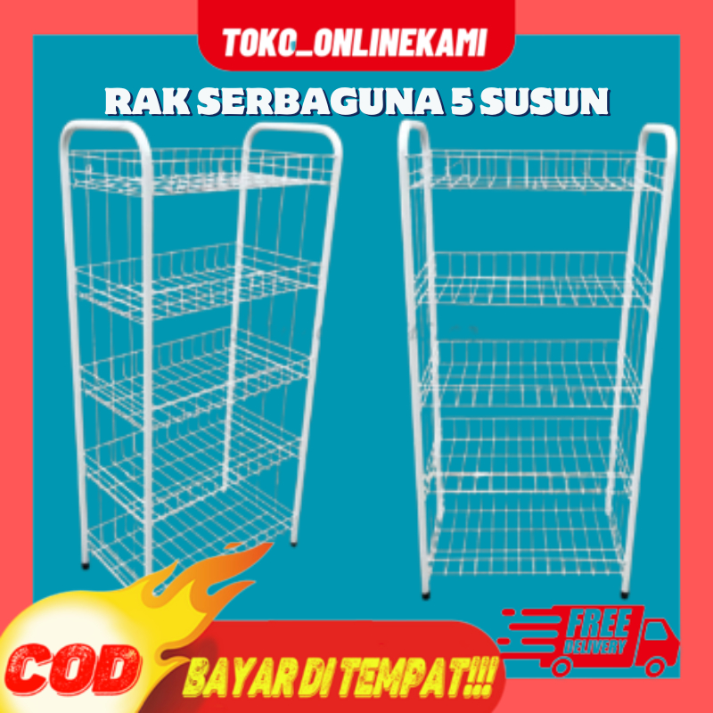 Jual Rak serbaguna jumbo susun 5 besi tebal/Rak chiki/Rak besi/Rak toko ...