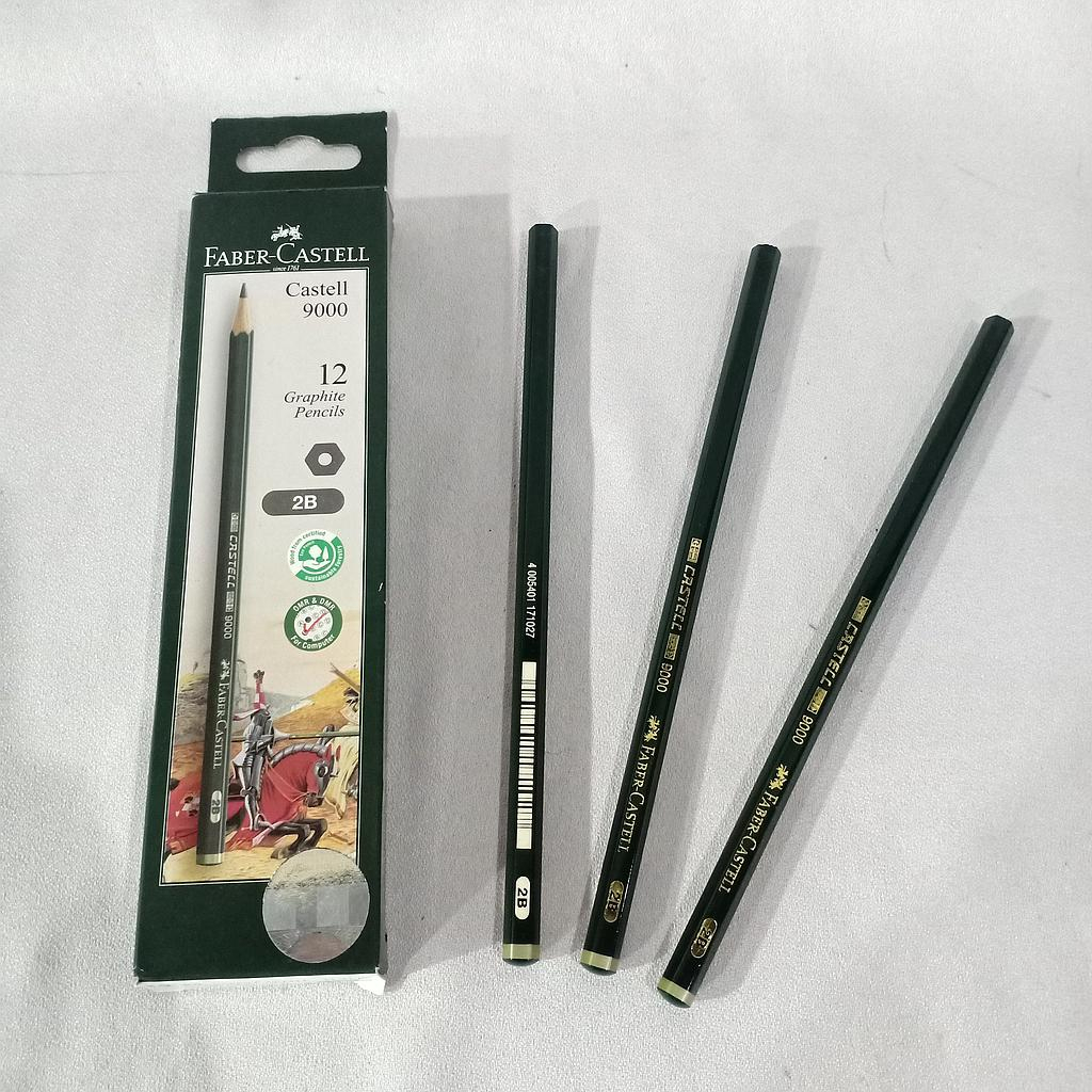 Jual PENCIL / PENSIL FABER CASTELL - 9000 2B (1 PACK) | Shopee Indonesia