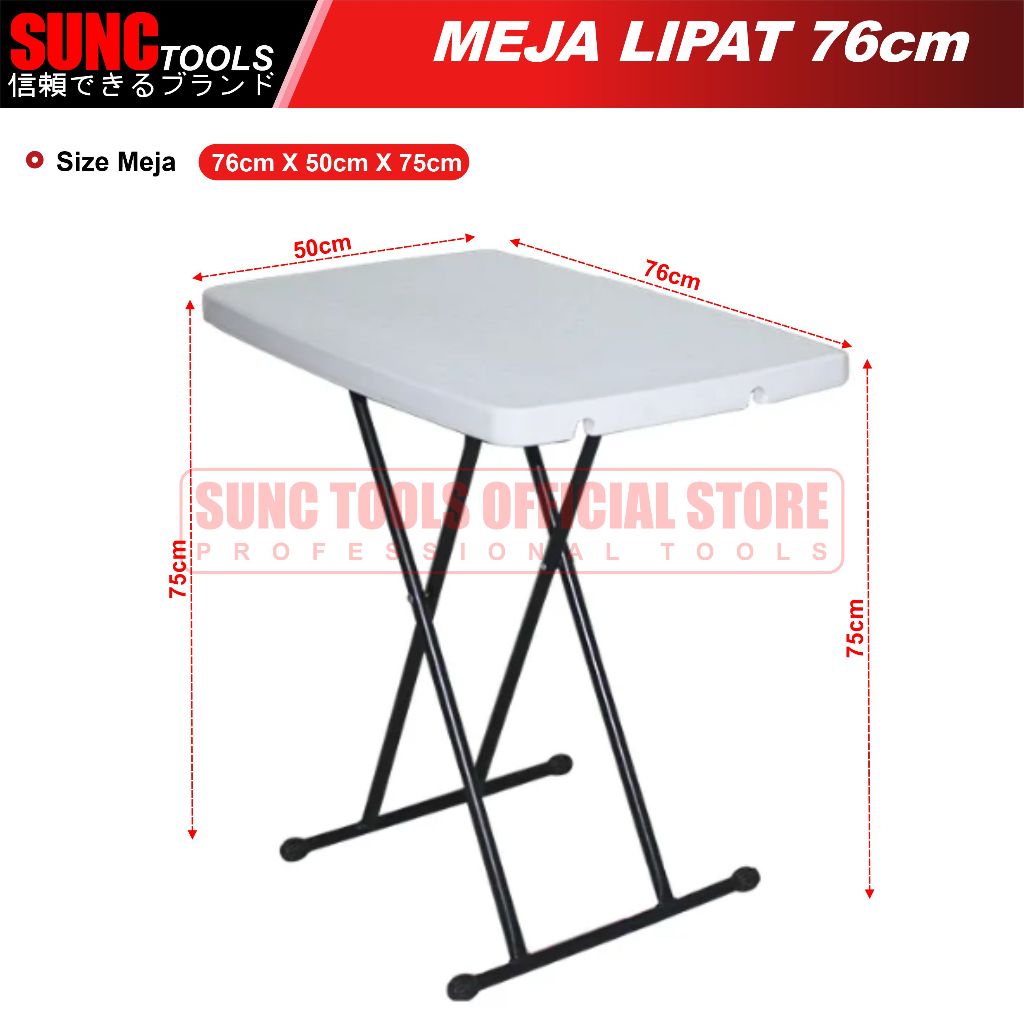 Jual SUNC TOOLS Meja Portable Meja Lipat 76cm Meja Makan Meja Belajar ...