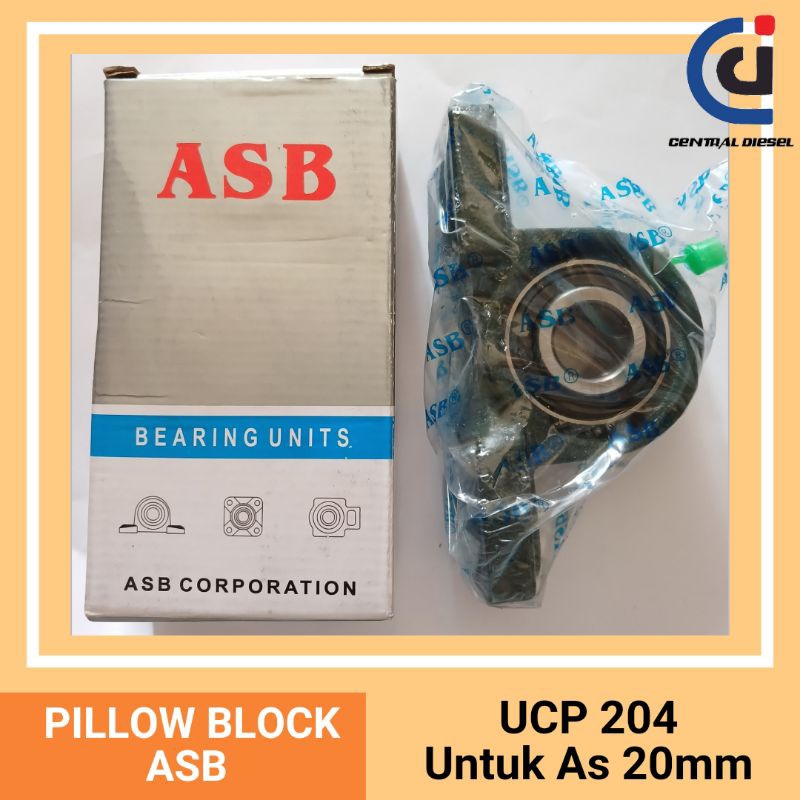 Jual Pillow Block Laker Pangkon UCP 204 ASB asli untuk As 20 mm bearing duduk original | Shopee ...