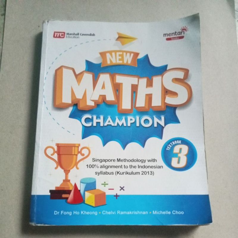 Jual BUKU ORI NEW MATHS CHAMPION TEXTBOOK KELAS 3 SD PENERBIT MARSHALL CAVENDISH EDUCATION ...