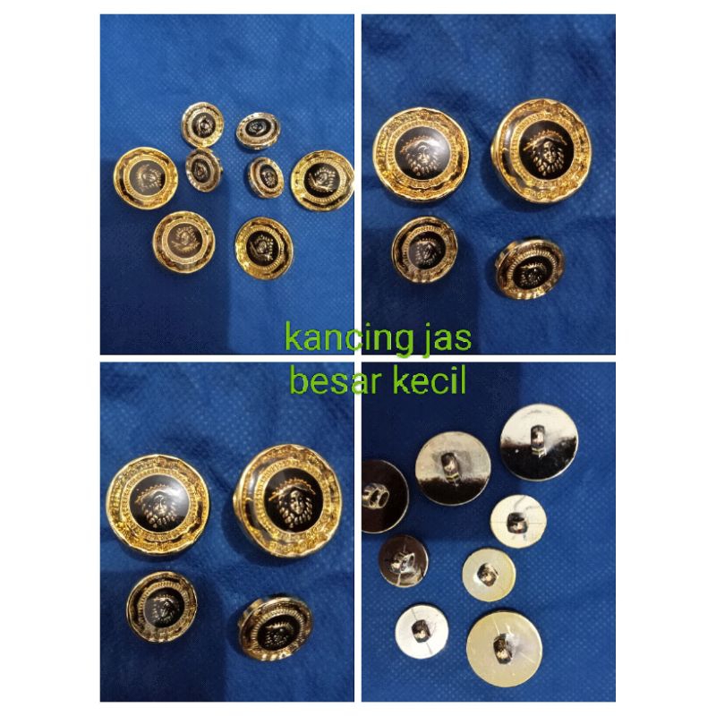 Jual kancing jas jamur motif kepala emas( harga tertera utk 4 set ...