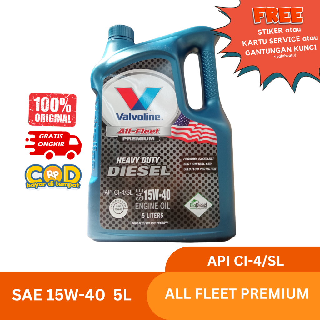 Jual OLI VALVOLINE ALL FLEET PREMIUM SAE 15W-40 (5L) API CI-4/SL ...