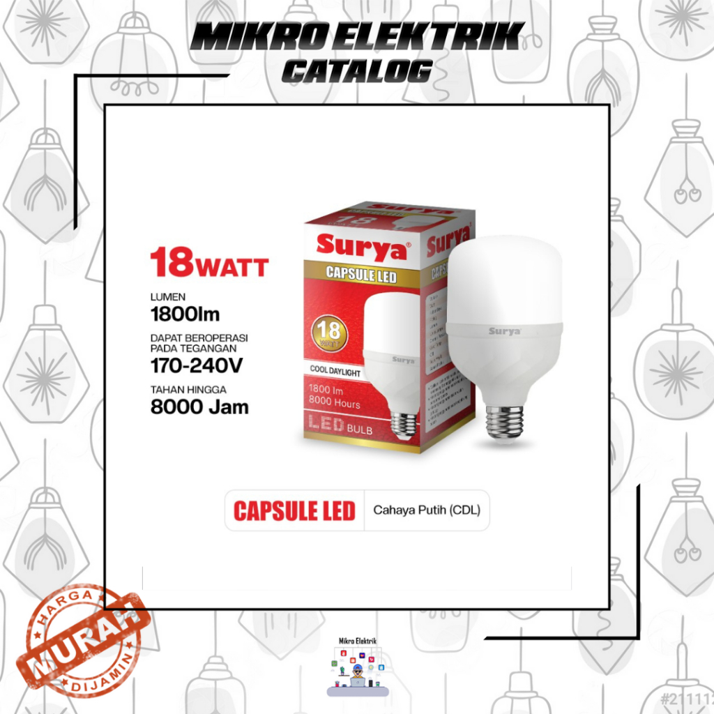 Jual Lampu Capsule Led Surya 18 watt | Shopee Indonesia
