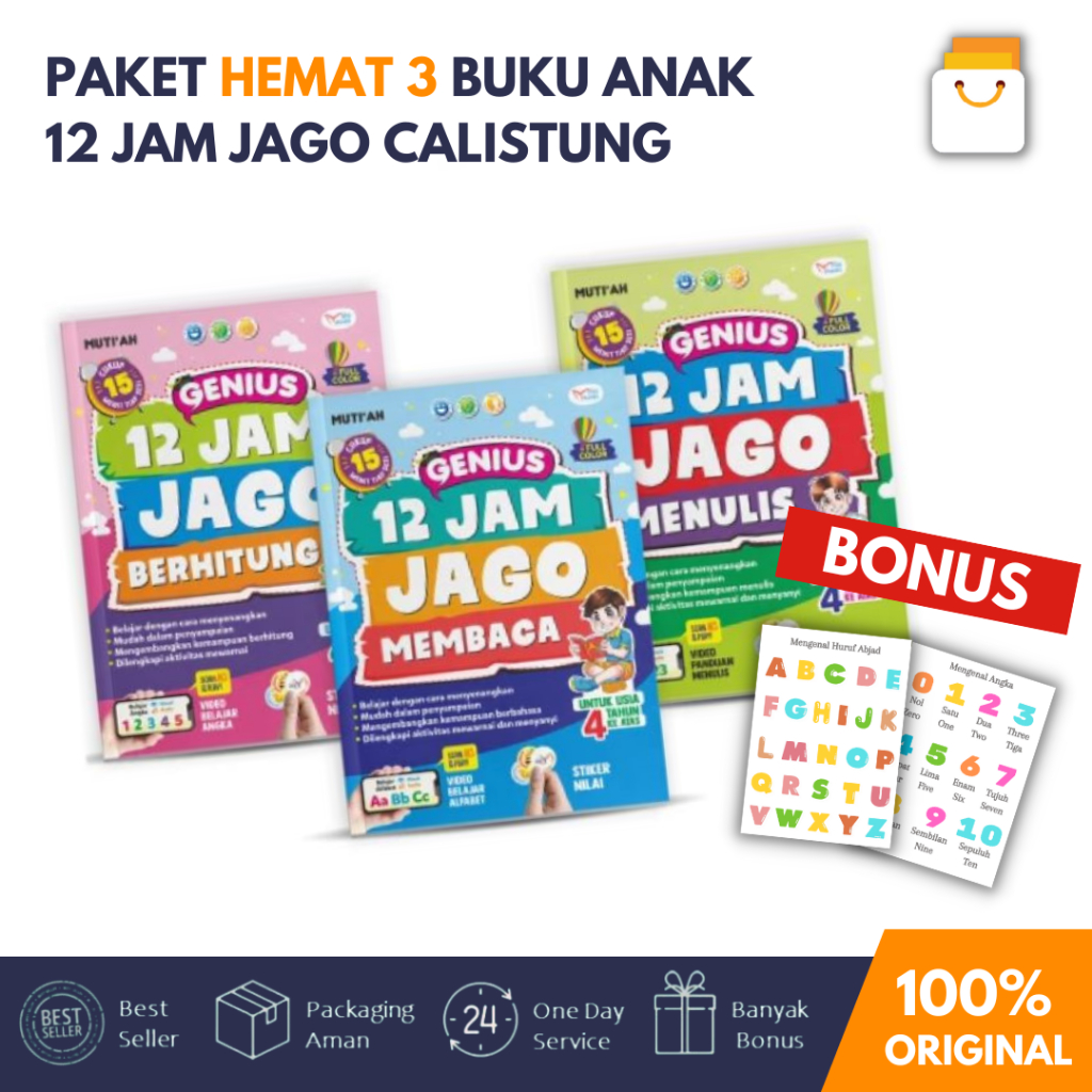 Jual Buku Calistung (Baca Tulis Hitung) - Paket Genius 12 Jam Jago Calistung - Ziyadbooks ...