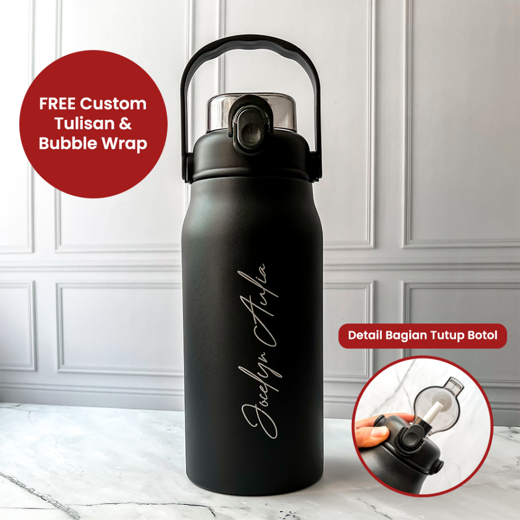 Jual Tumbler Big Size Custom Nama Tumblr Stainless Grafir Logo Botol ...