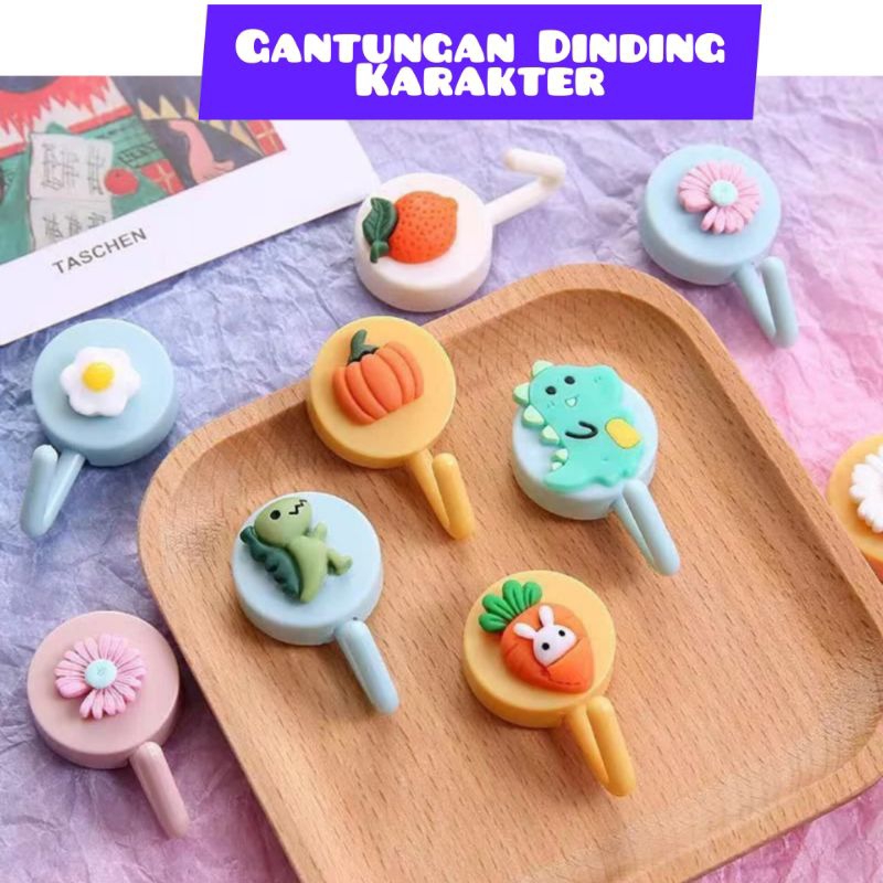 Jual Gantungan Dinding Karakter/Gantungan Hook Dinding Bulat Motif 3D ... Jual Gantungan Dinding Karakter/Gantungan Hook Dinding Bulat Motif 3D ...