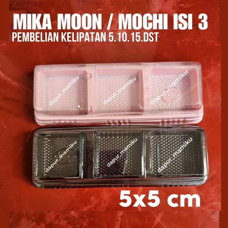 Jual Mika Mochi 3 Sekat mika Mooncake Mooncrispy Moon Cake sekat 3 Moon ...