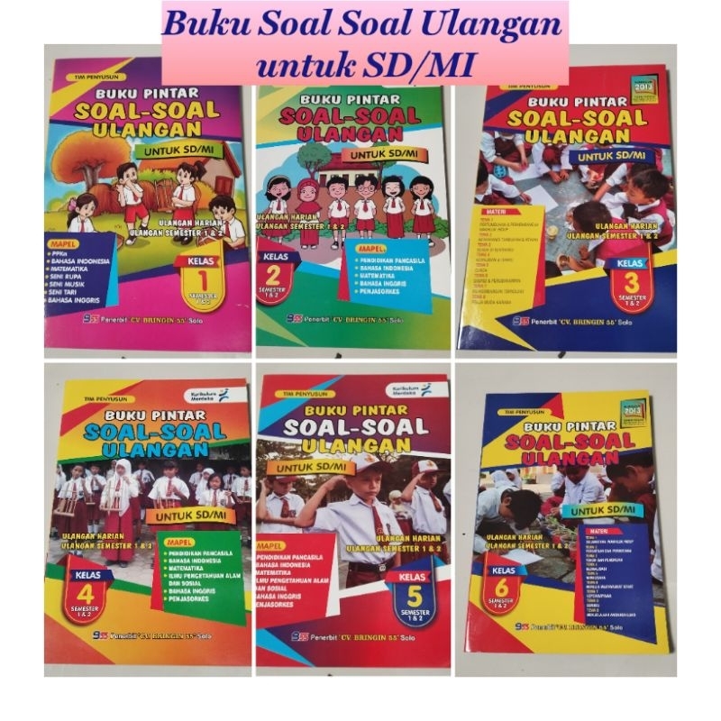 Jual Buku Pintar Soal Soal Ulangan SD/MI Kelas 1 2 3 4 5 6 Kurikulum ...