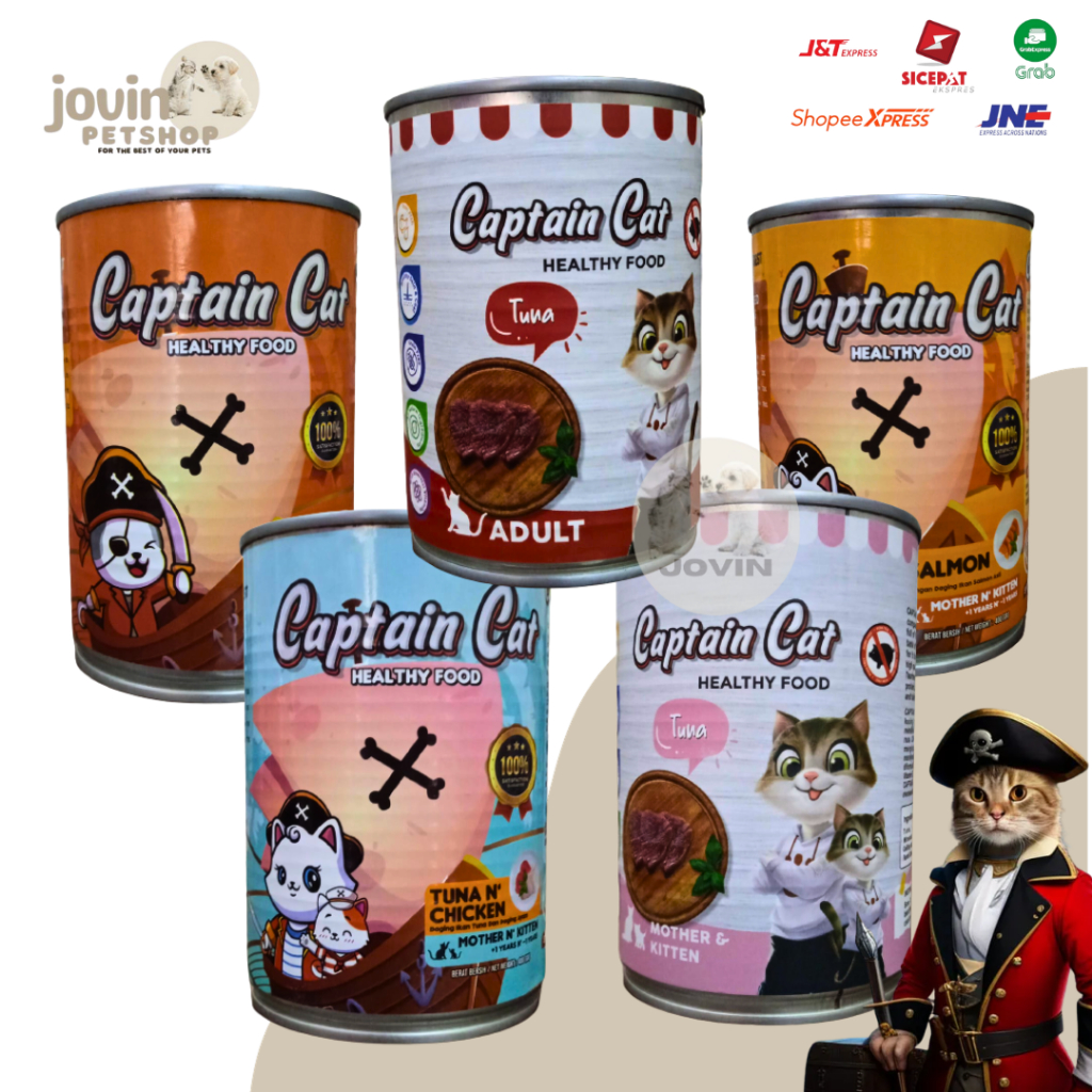 Jual Captain Cat Kaleng Makanan Basah Kucing Kemasan 400gr | Shopee ...