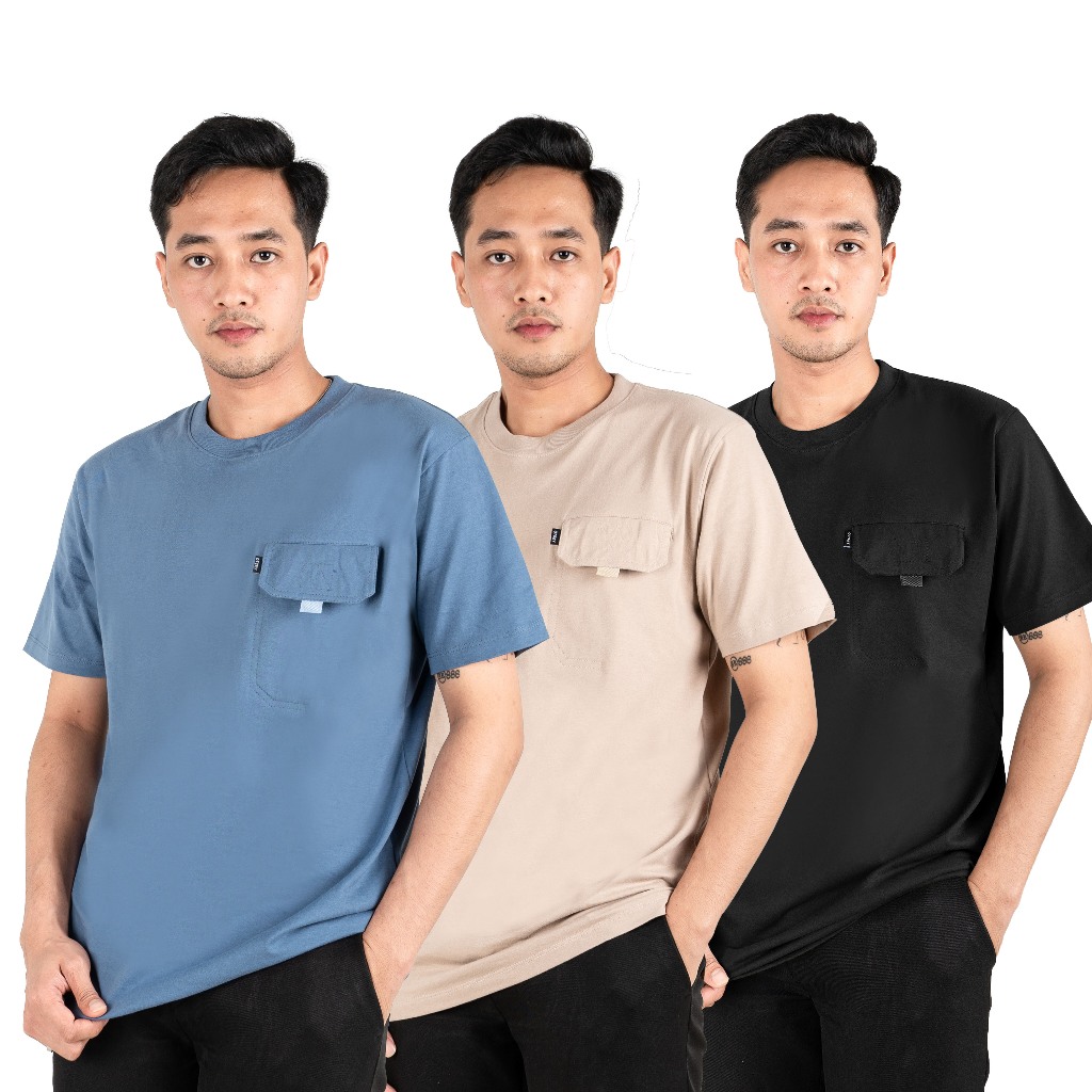 Jual Otsky Kaos Pria Pocket Letter (C) Cotton Combed 24s (L) | Shopee ...