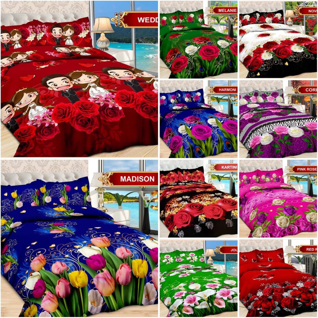 Jual IJNC SPREI BONITA 3D KING SIZE KASUR NO. 1 180 x 200 SEPREI SEPRAI ...