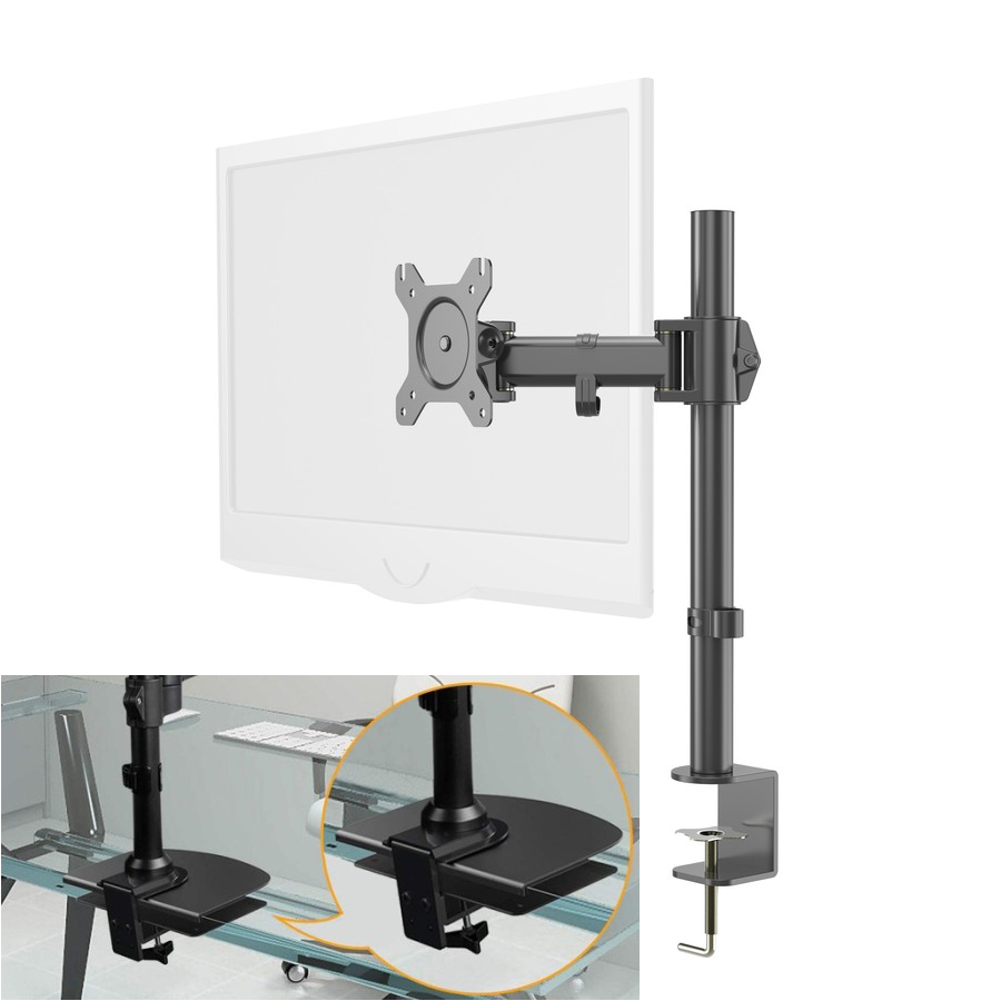 Jual SitStand Bracket Monitor TV DESK MOUNT BRAKET ARM Single + Mount ...