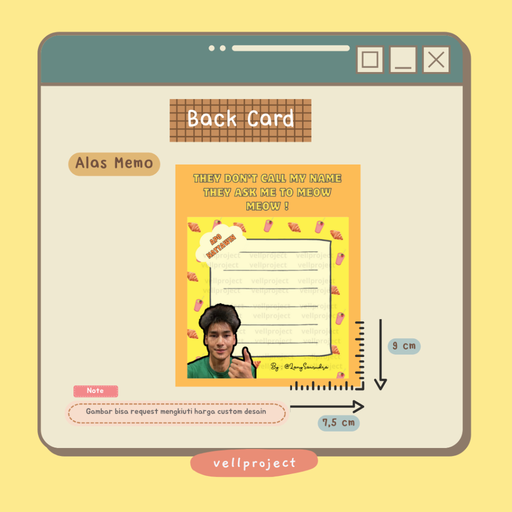 Jual Back Card Memo Pad (alas Memo) | Shopee Indonesia