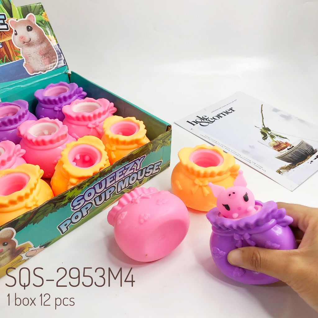 Jual squishy pop up animal fidget toys pop it tupai frog unicorn ...