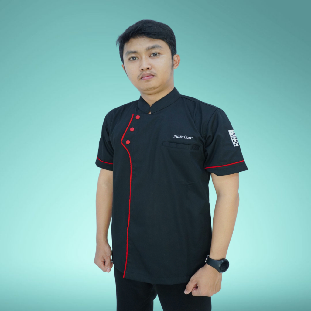Jual Baju Koki Chef Seragam Chef Custom nama Logo Bordir Nama Logo ...