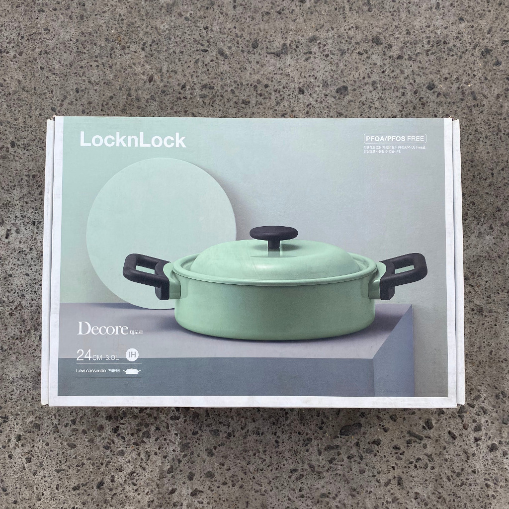 Jual LocknLock Decore Low Casserole Wajan Induksi 24cm Mint | Shopee ...