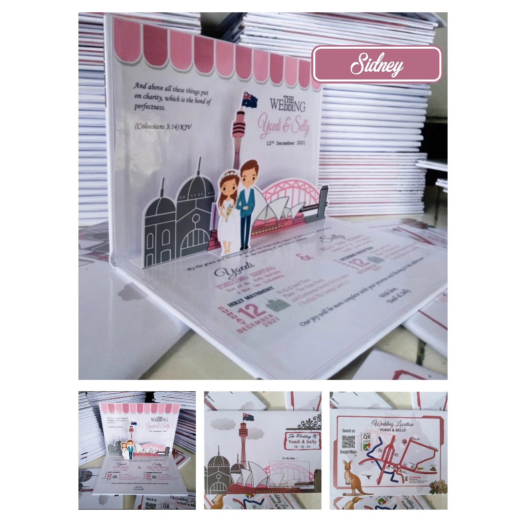 Jual [PREMIUM] Undangan Pernikahan Hardcover 3D Pop Up | Shopee Indonesia