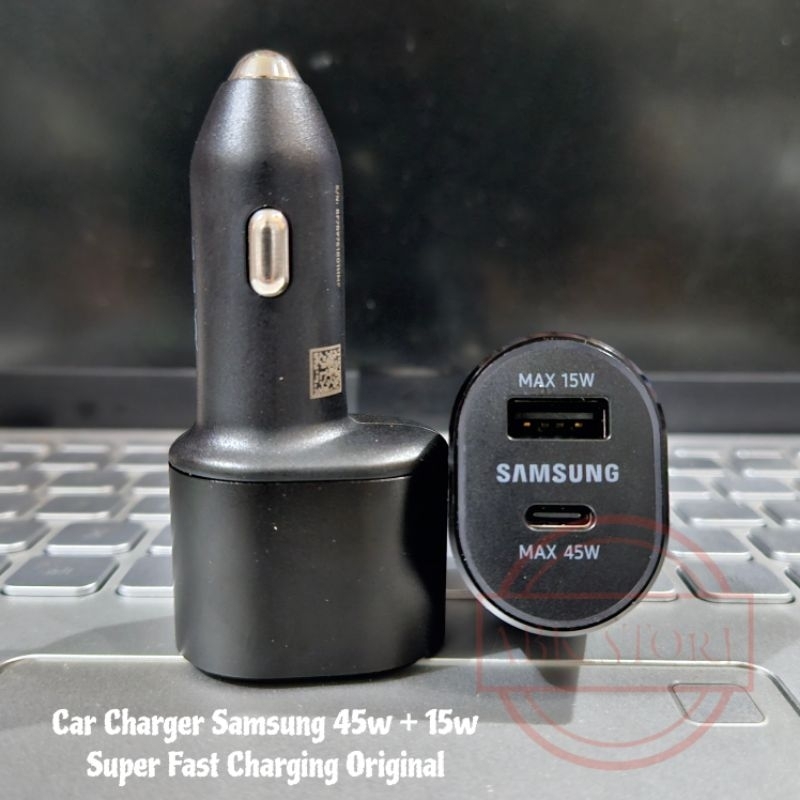 Jual SAMSUNG Car Charger Dual Port Super Fast Charging 45w + 15w ...