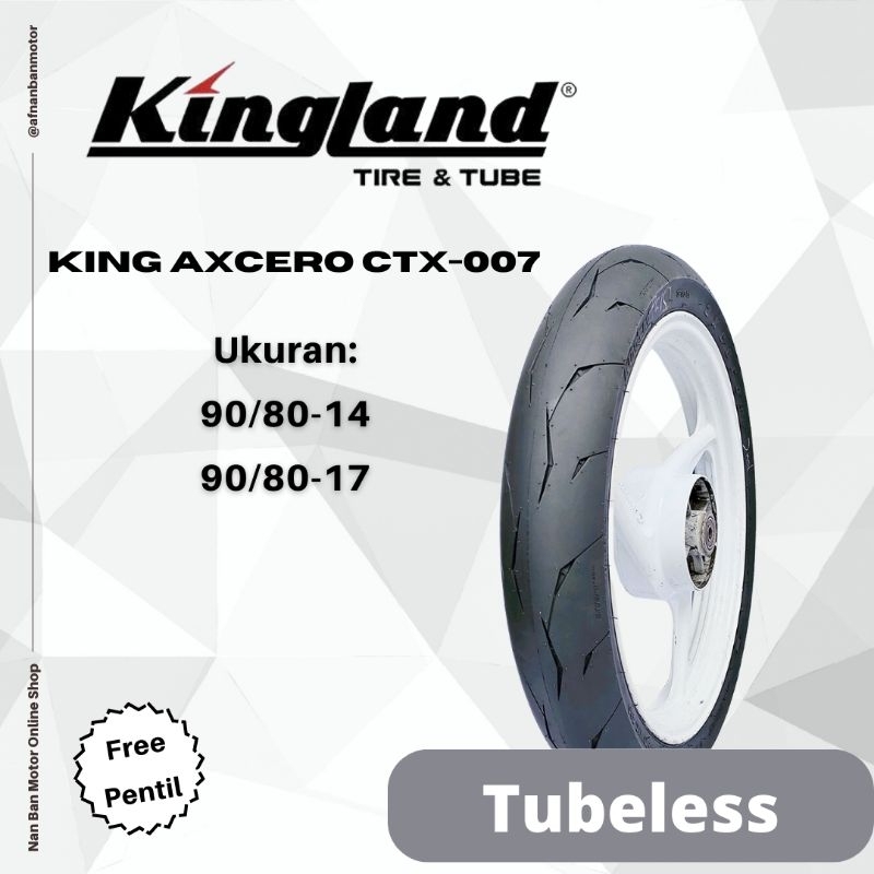 Jual BAN MOTOR KINGLAND CTX 007 UKURAN 90/80-14 & 90/80-17 SOFT ...