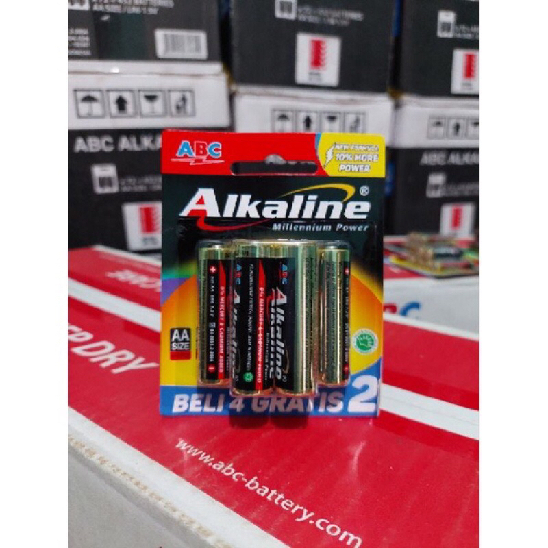 Jual Baterai ABC Alkaline A2 Isi 6 pcs / AA 4+2 Batre jam dinding 06 ...