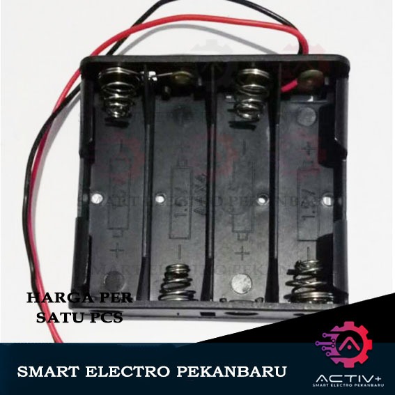 Jual ORIGINAL TEMPAT BATERAI AA A2 4-SLOT SERI KABEL BATERI 1.5V X 4 ...