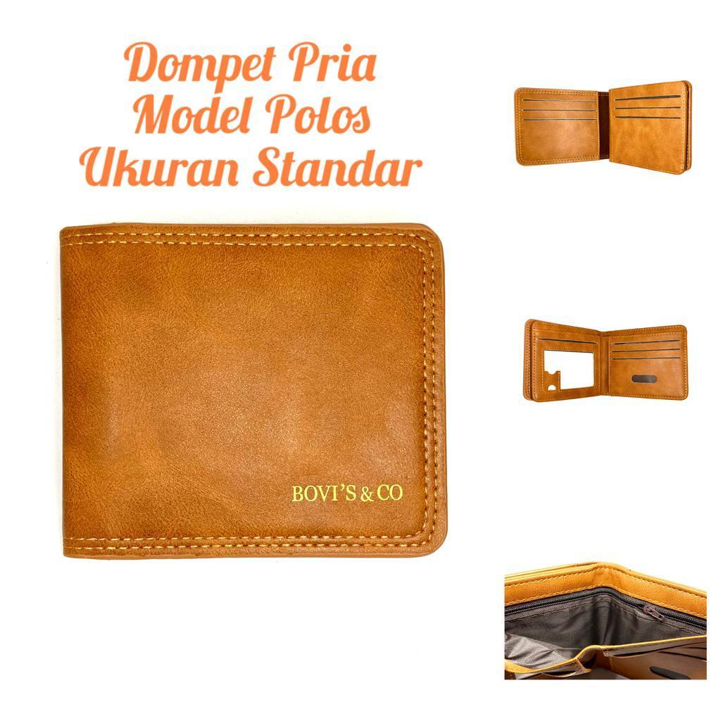 Jual Dompet Pria Dompet Laki2 Model Polos Ukuran Standar Bahan PU Murah ...