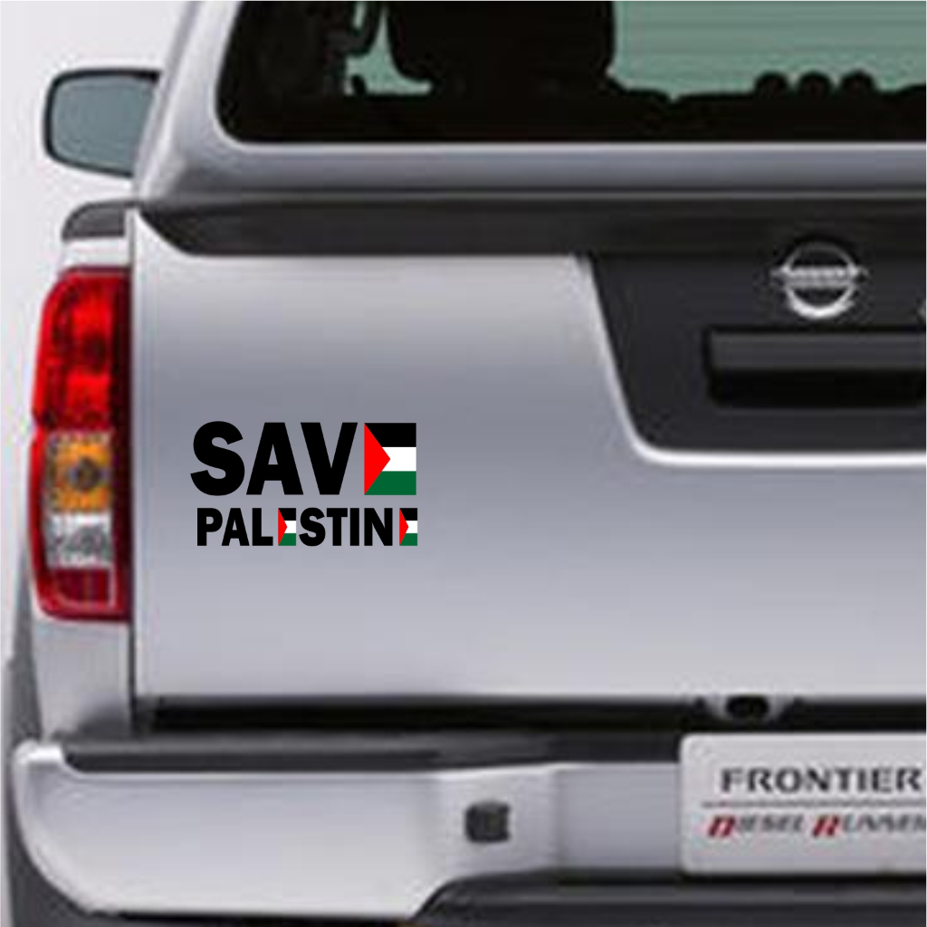 Jual sticker free palestine cutting sticker bagasi mobil save palestine ...