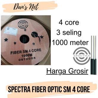 Jual Kabel FO Fiber Optik 4 Core Outdoor 1000 Meter Spectra 3 Seling ...