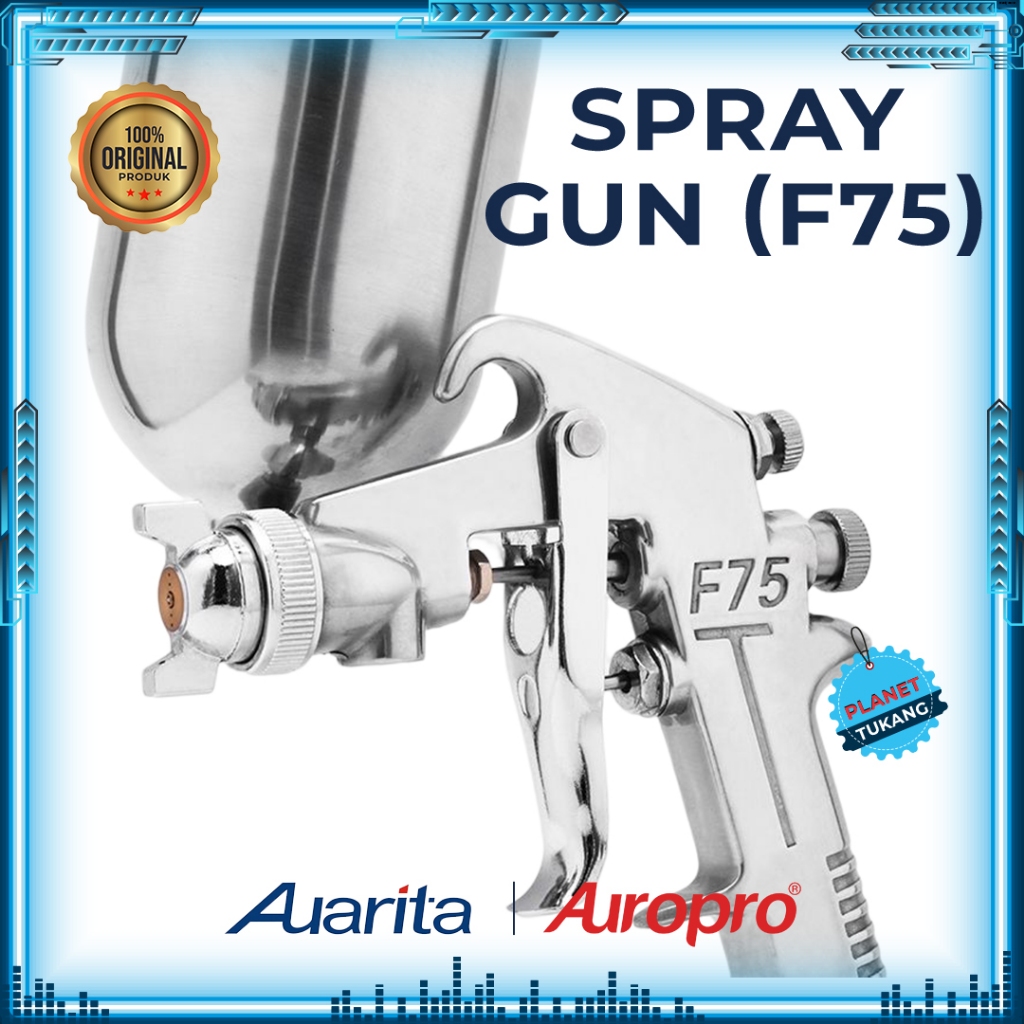 Jual Spray Gun AUARITA F75 G Tabung Atas F-75 Original 400ml | Shopee ...