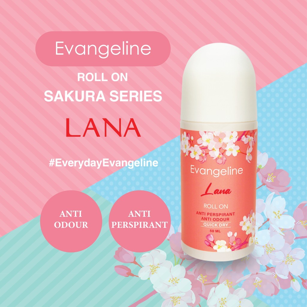 Jual EVANGELINE Deodorant Roll On Anti Perspirant 50ml | Shopee Indonesia