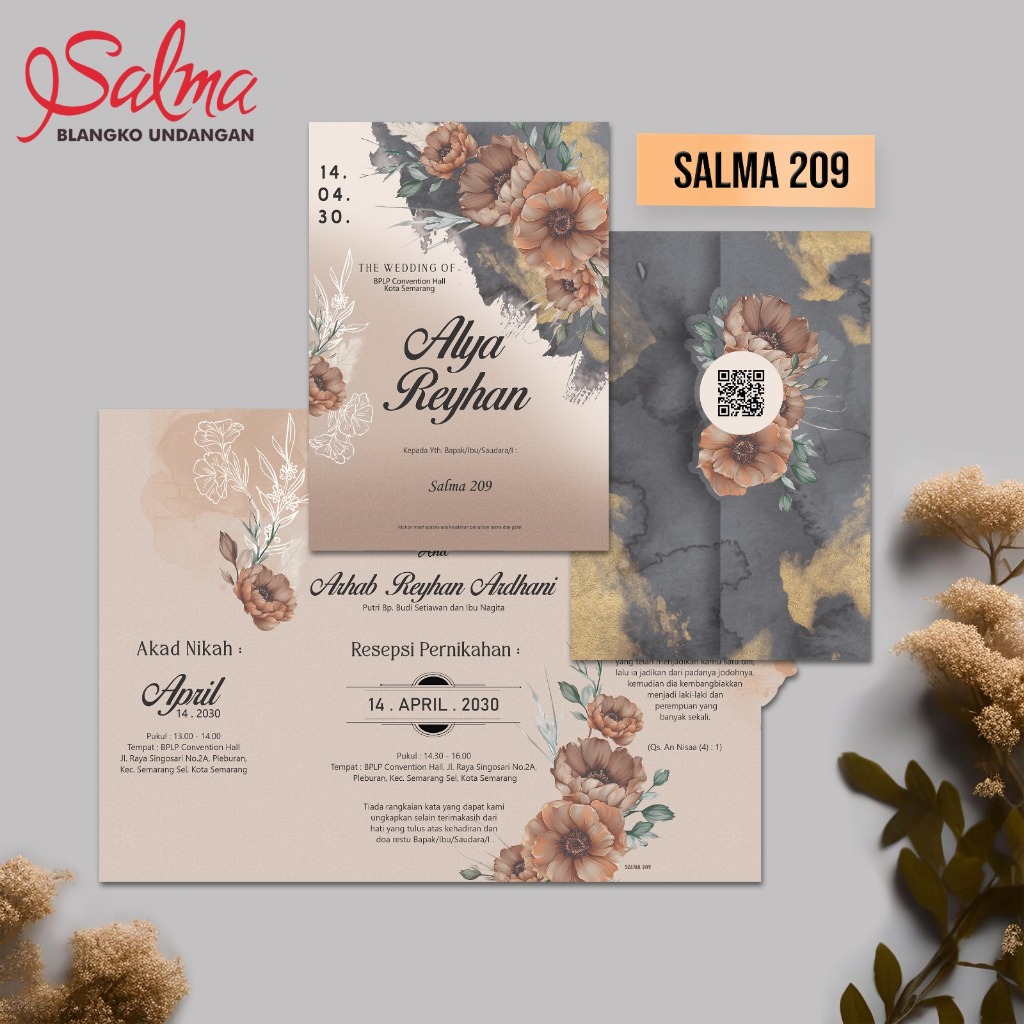 Jual SALMA 209 Blanko Undangan | Blangko Undangan | Undangan | Shopee Indonesia