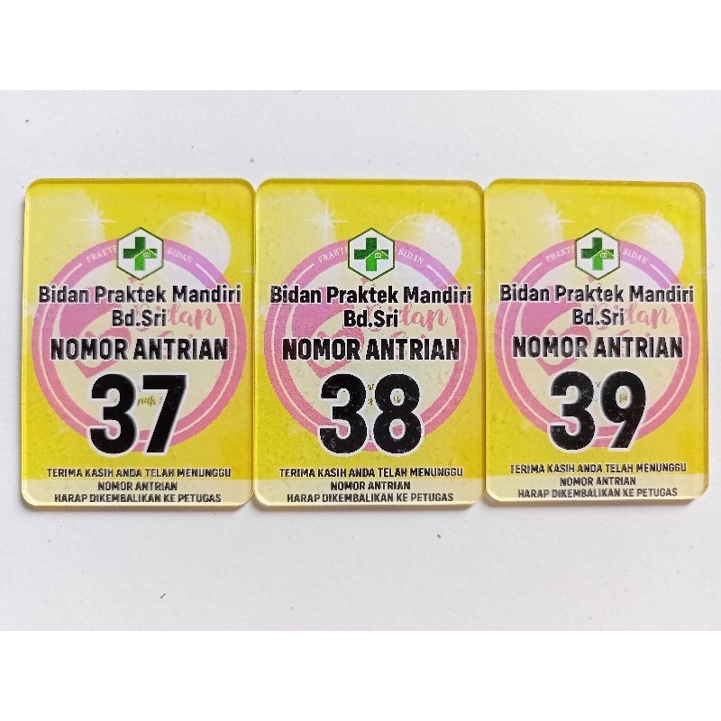 Jual Nomor Antrian Puskesmas/Nomor Antrian Rumah Sakit/Klinik Custom ...